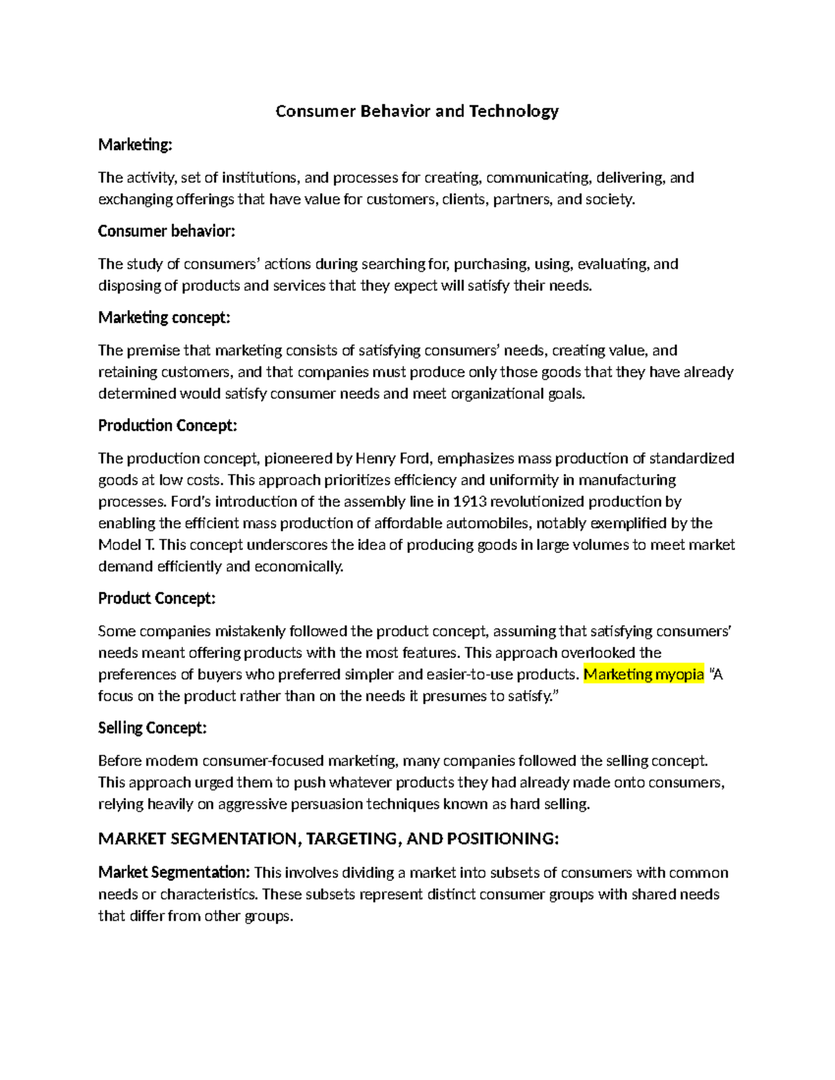 Consumer Behavior CH 1 - Consumer Behavior and Technology Marketing ...