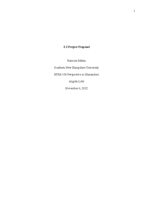 Module One Short Answer - HUM-100 - SNHU - Studocu