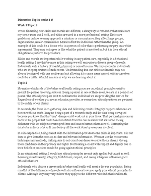 Substantive Posting- PSY 102 - What is considered a “substantive” post ...