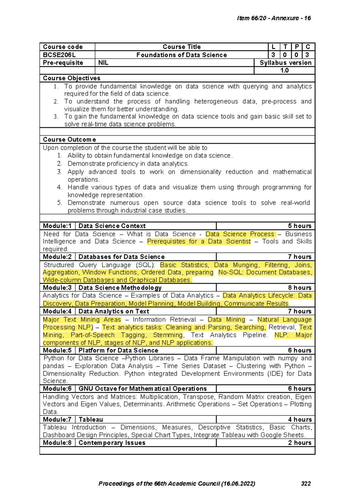 BCSE206L Foundations-OF-DATA- Science TH 1.0 71 BCSE206L 66 ACP ...