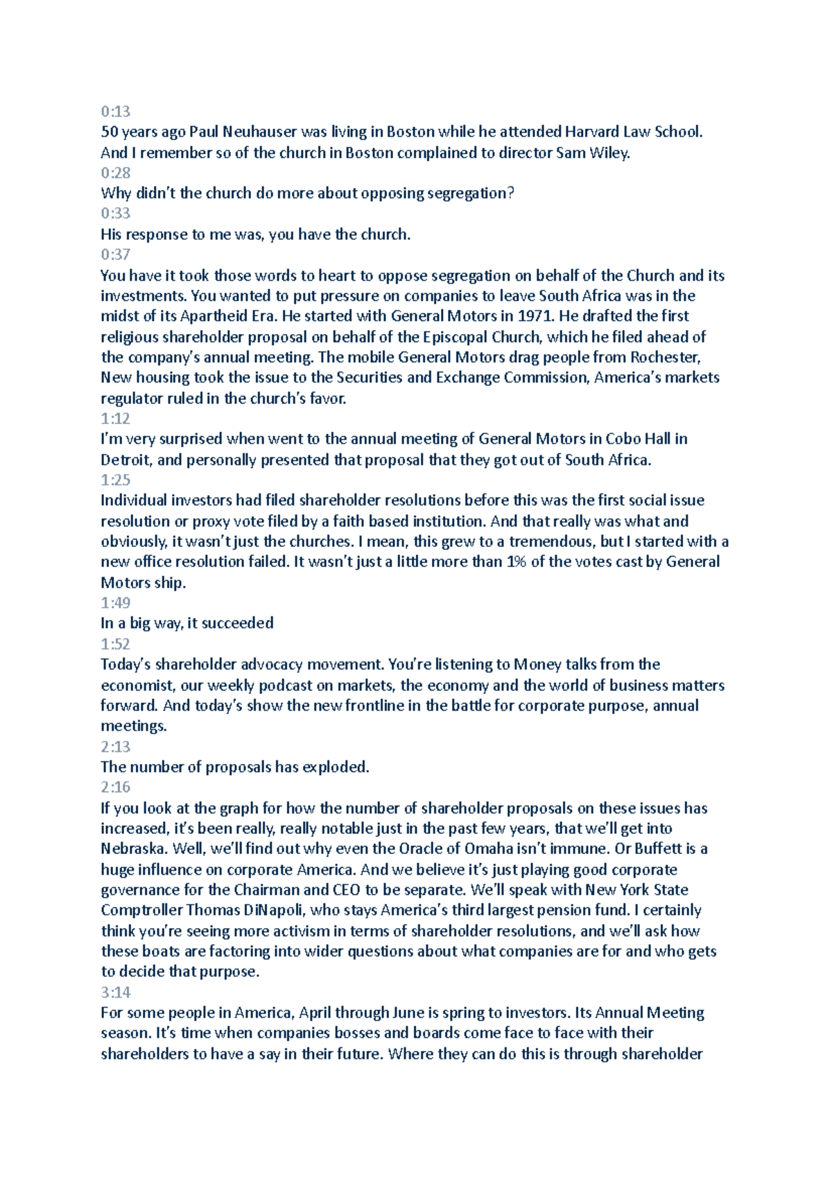 1416 Podcast Script - 0: 50 years ago Paul Neuhauser was living in ...