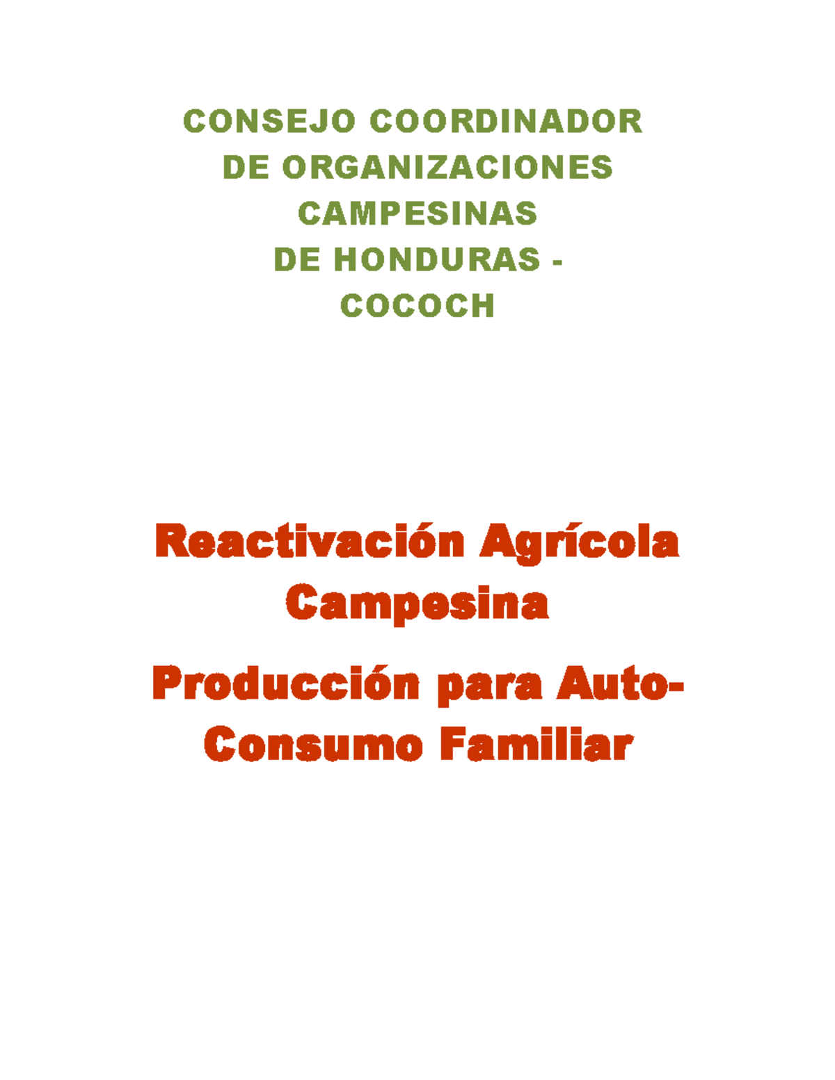 HOJA Resumen Cococh, Inversión Gubernamental - CONSEJO COORDINADOR DE ...