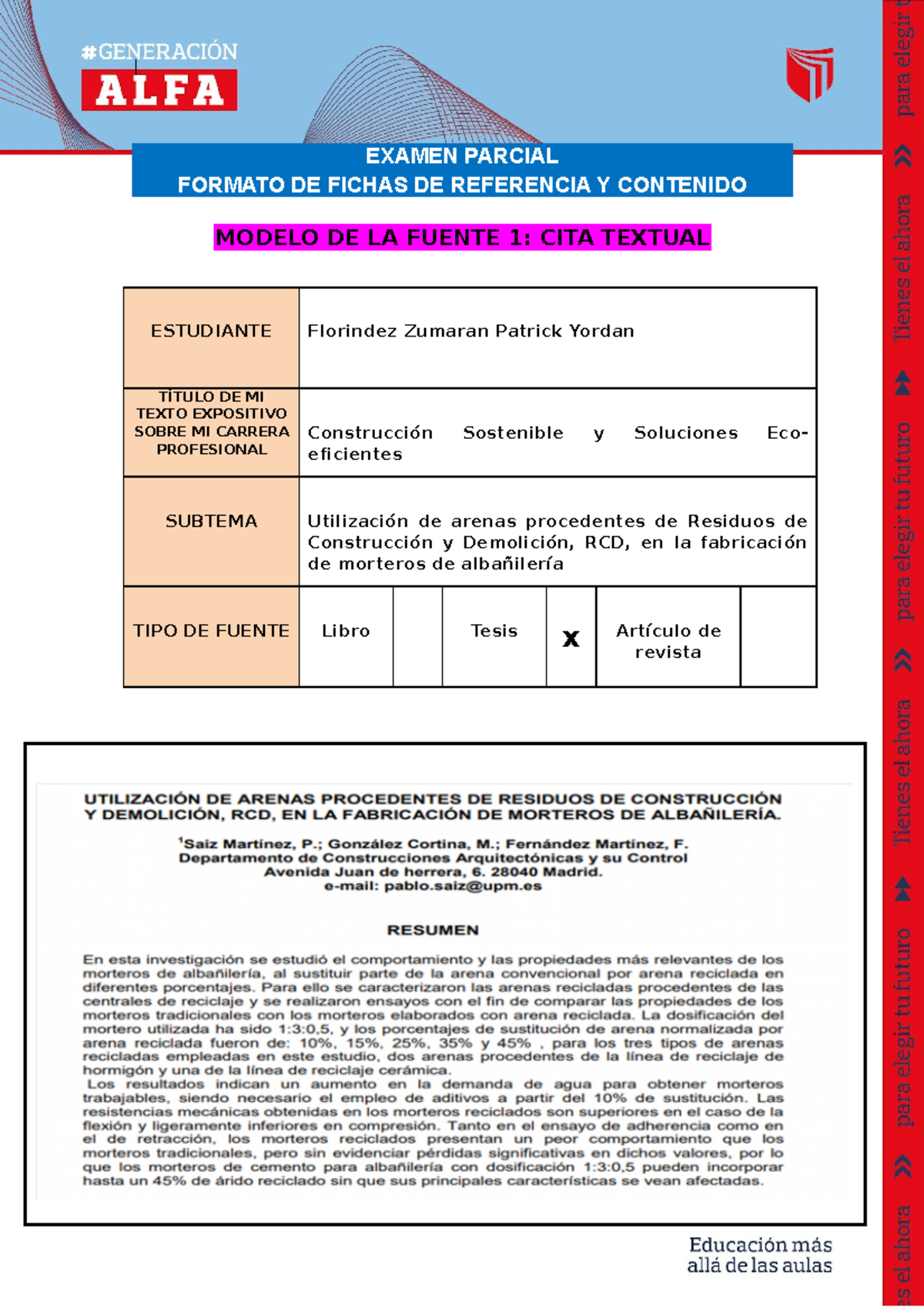 Formato PARA EL Examen Parcial - | EXAMEN PARCIAL FORMATO DE FICHAS DE REFERENCIA Y CONTENIDO ...