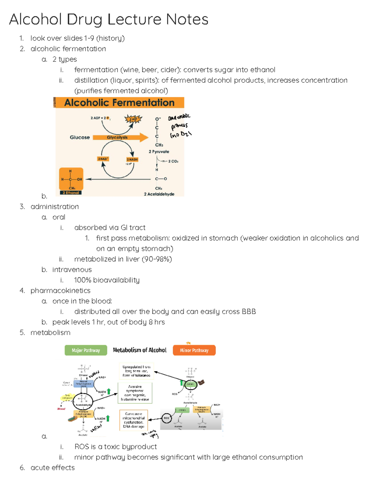 Neurosc C177 Alcohol Drug Lecture Notes - Alcohol Drug Lecture Notes ...