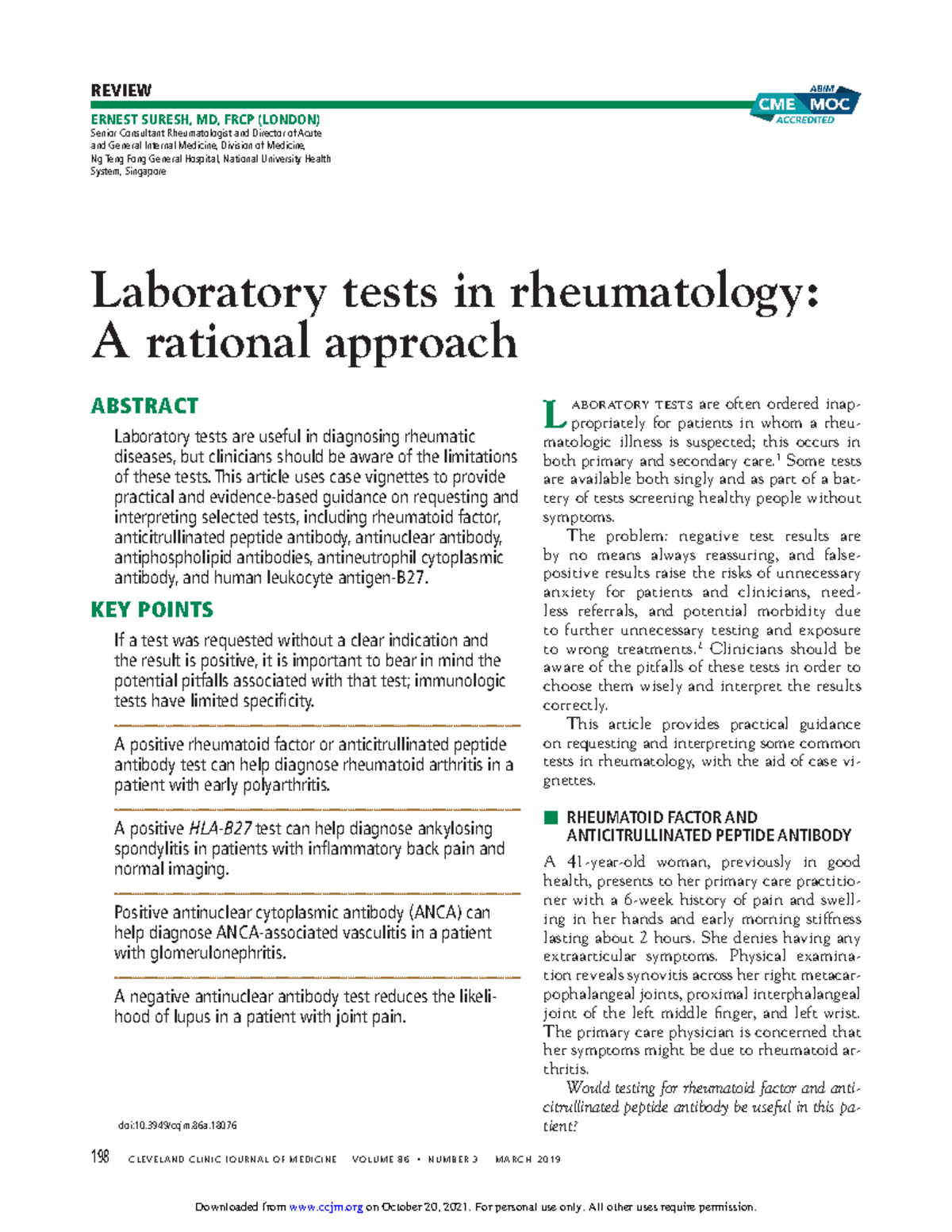 1659969283258 Reuma Labs - Laboratory tests in rheumatology: A rational ...