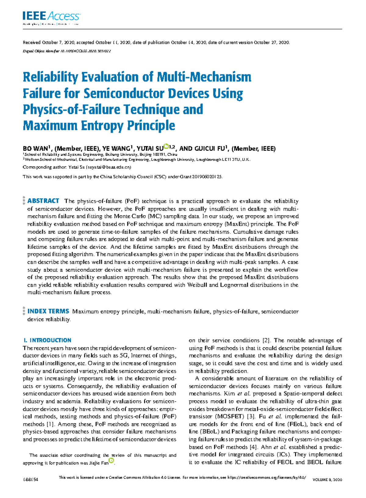 Reliability Evaluation of Multi-Mechanism Failure for Semiconductor ...