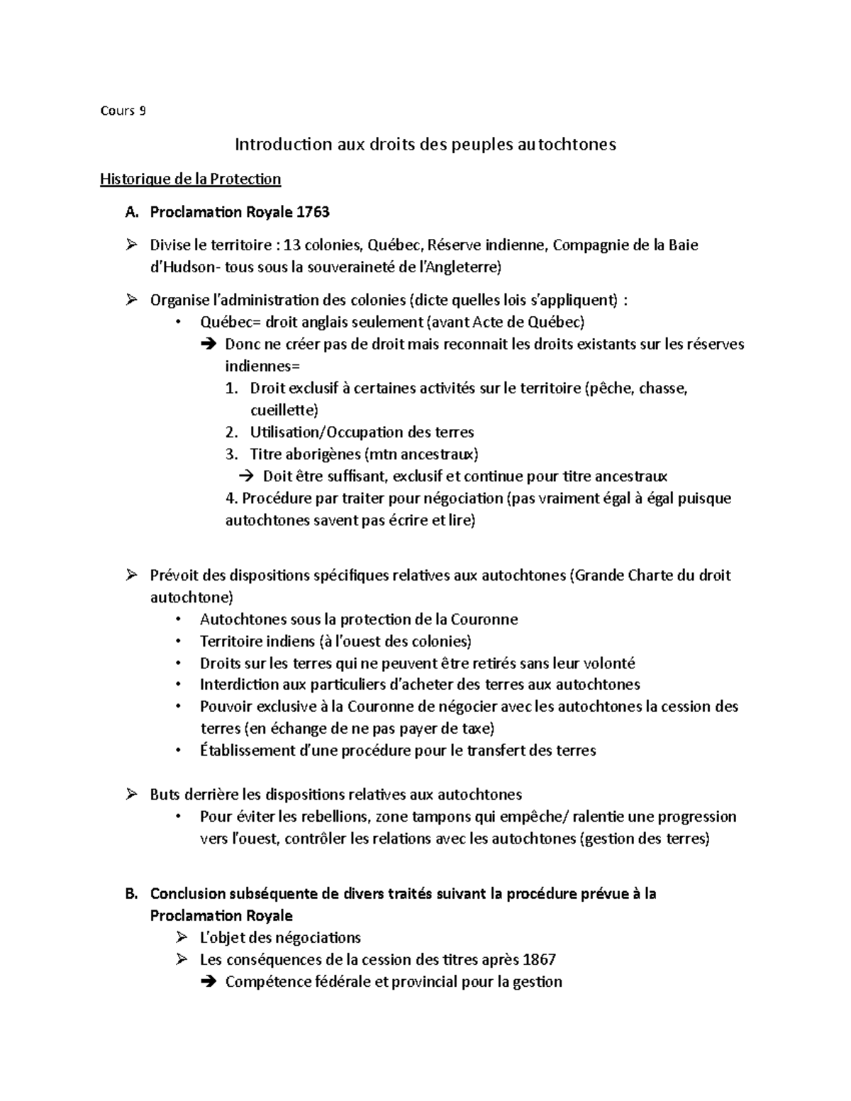 Cours 9 - Ingrid Roy - Cours 9 Introduction aux droits des peuples ...