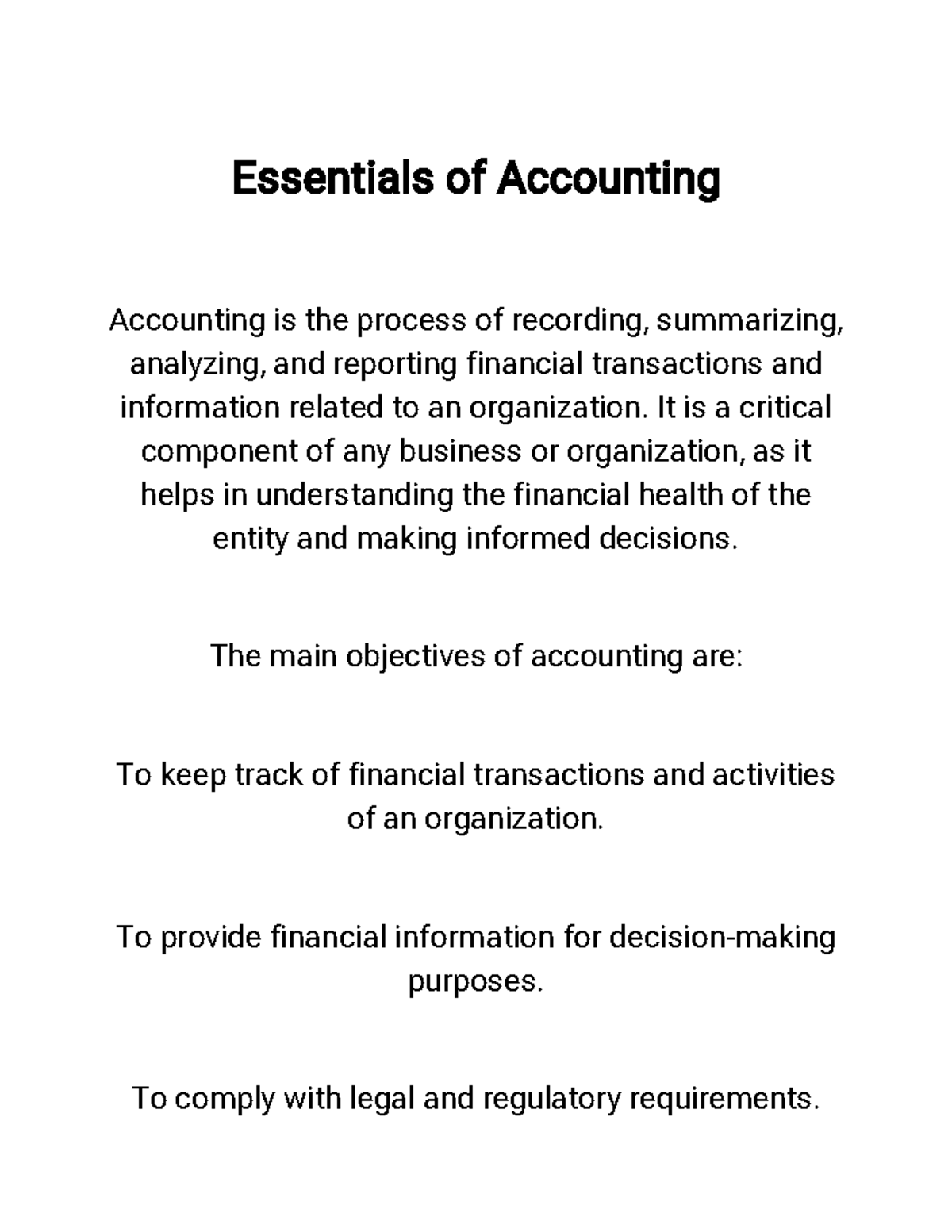 Essentials of Accounting Marketing 1 - Essentials of Accounting ...
