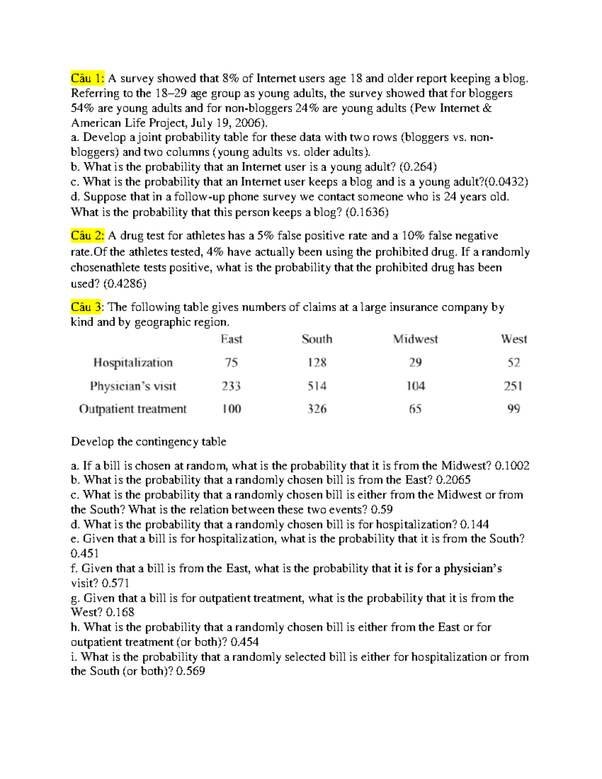 Practice chap 5 stat - notes chap5 - Câu 1: A survey showed that 8% of ...