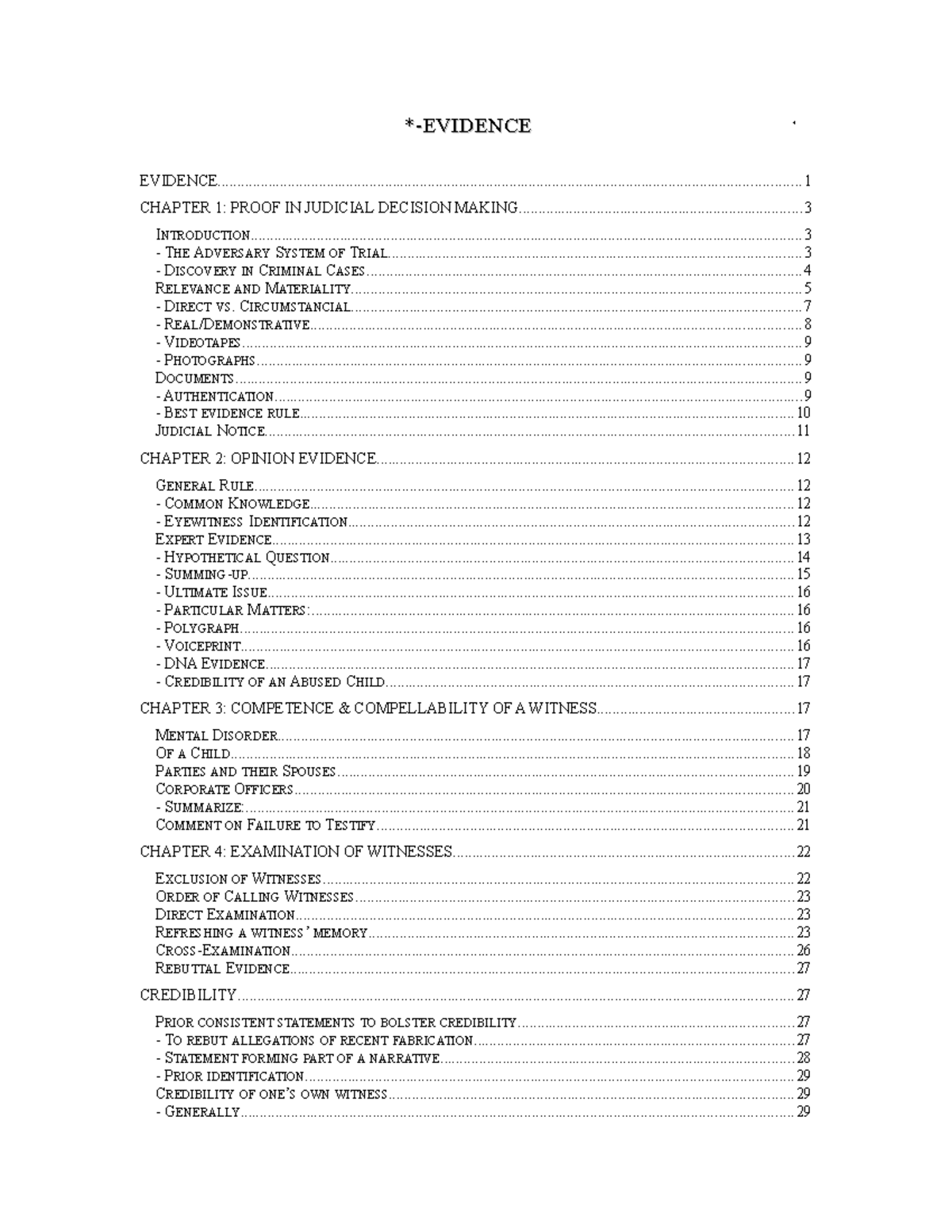 Evidence -EVIDENCE-EVIDENCE - Studocu