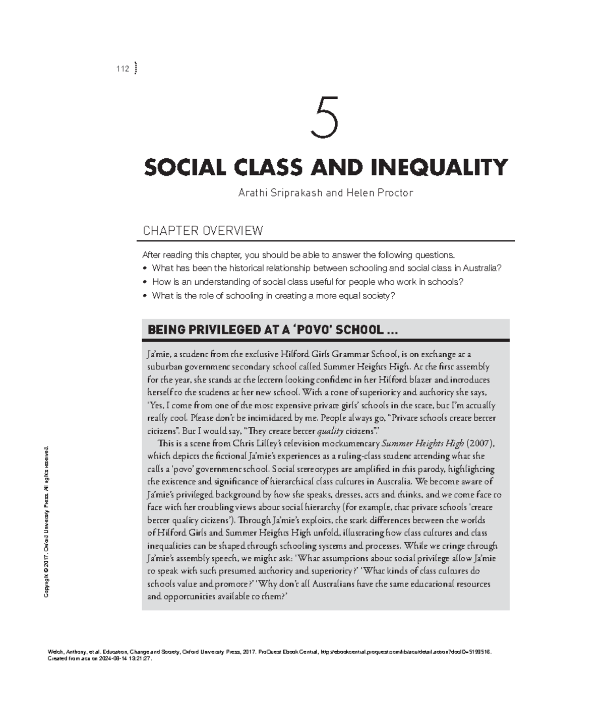 Education Change and Society - (5 Social Class AND Inequality) - 5 ...