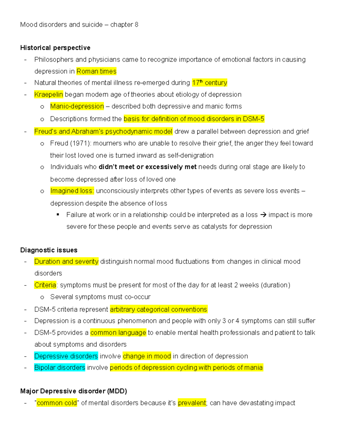 Chapter 8 - depressive,bipolar,mood - Mood disorders and suicide ...