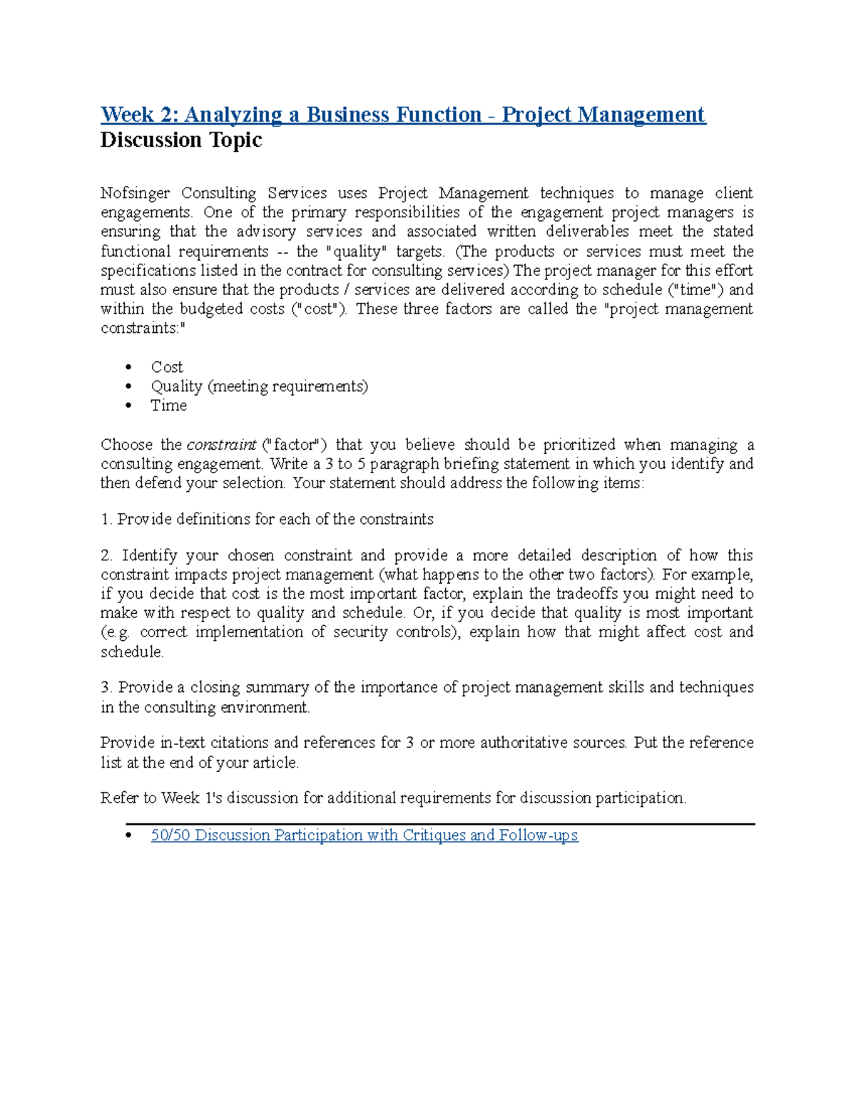 WEEK2D~1 - Introduction to Business Analysis Topics: • What is Business ...
