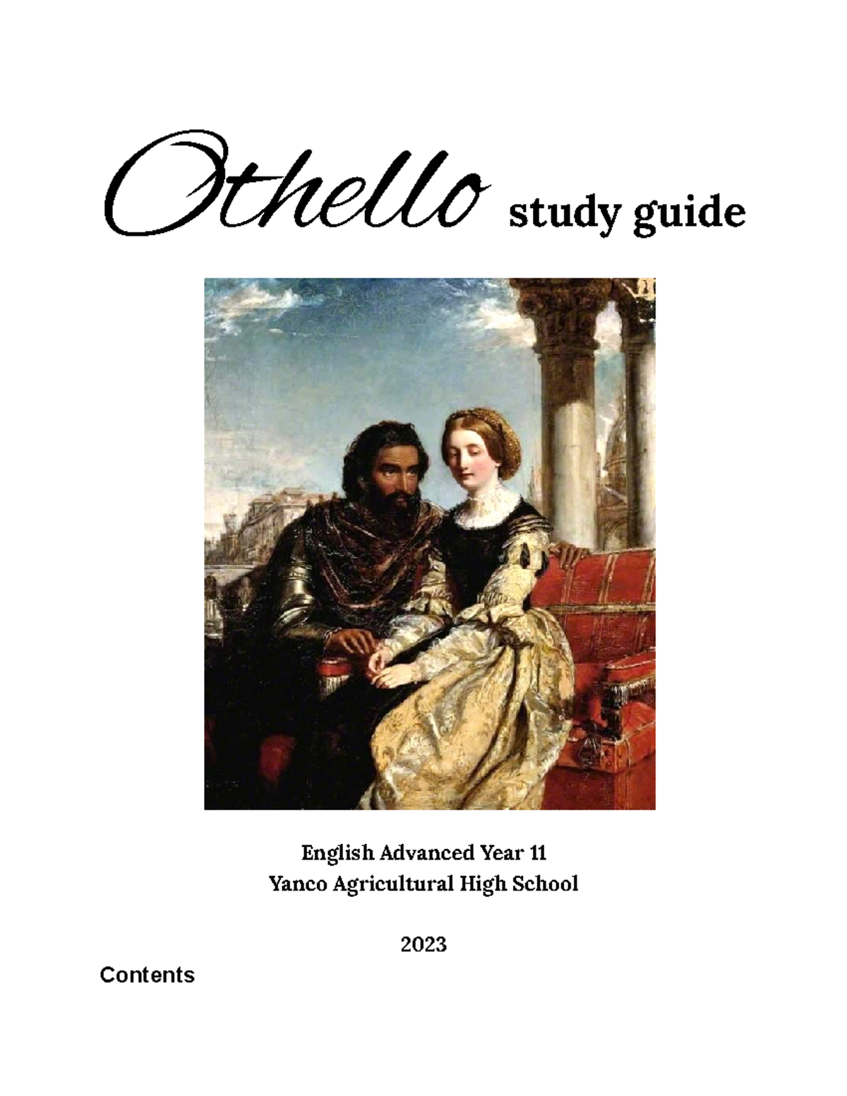 Othello study guide - Summaries of each act, character profiles, themes ...