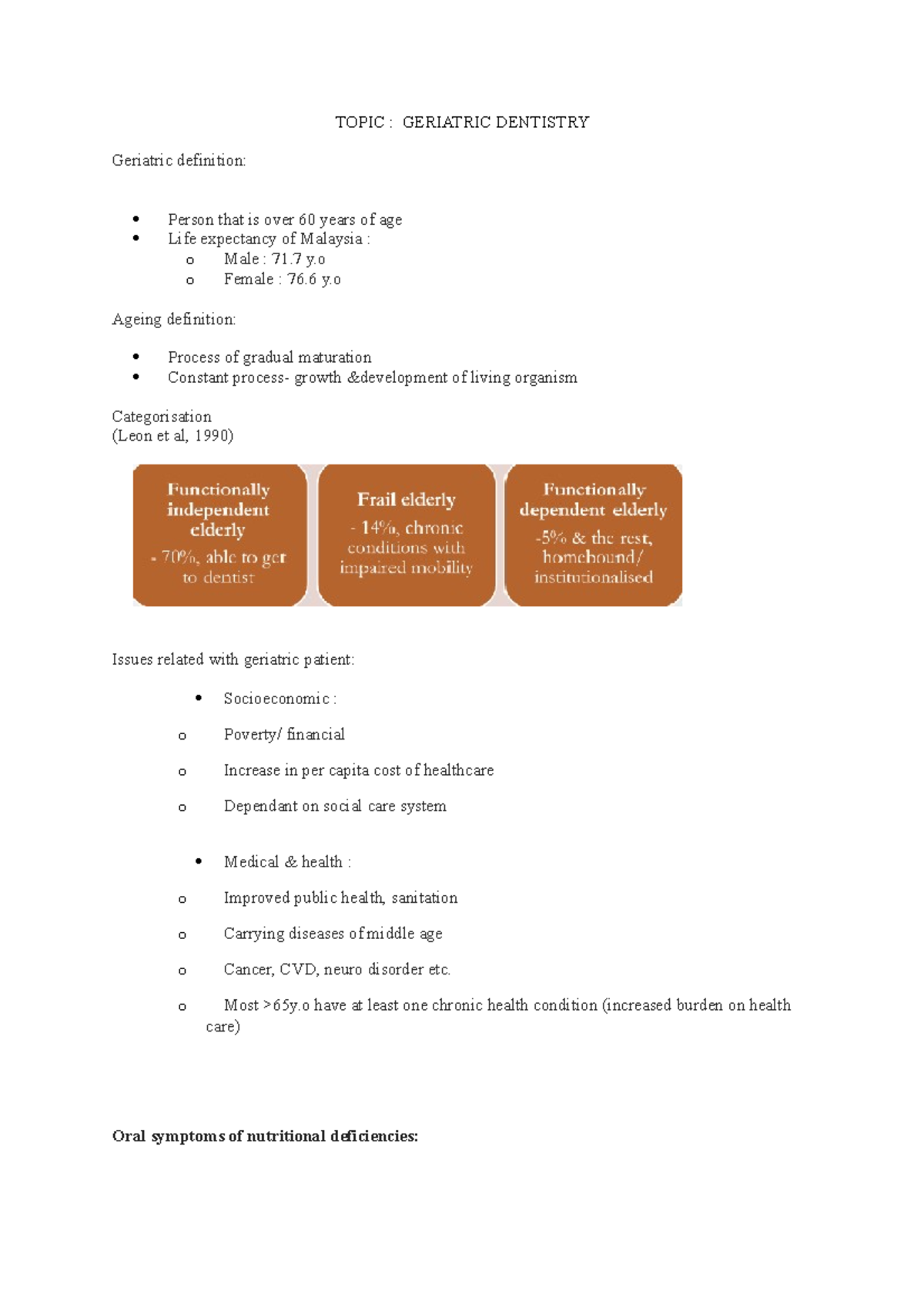 Geriatric dentistry - TOPIC : GERIATRIC DENTISTRY Geriatric definition ...