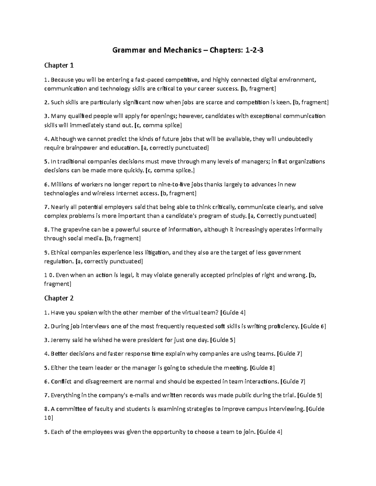 Grammar and Mechanics - class participation - Grammar and Mechanics ...