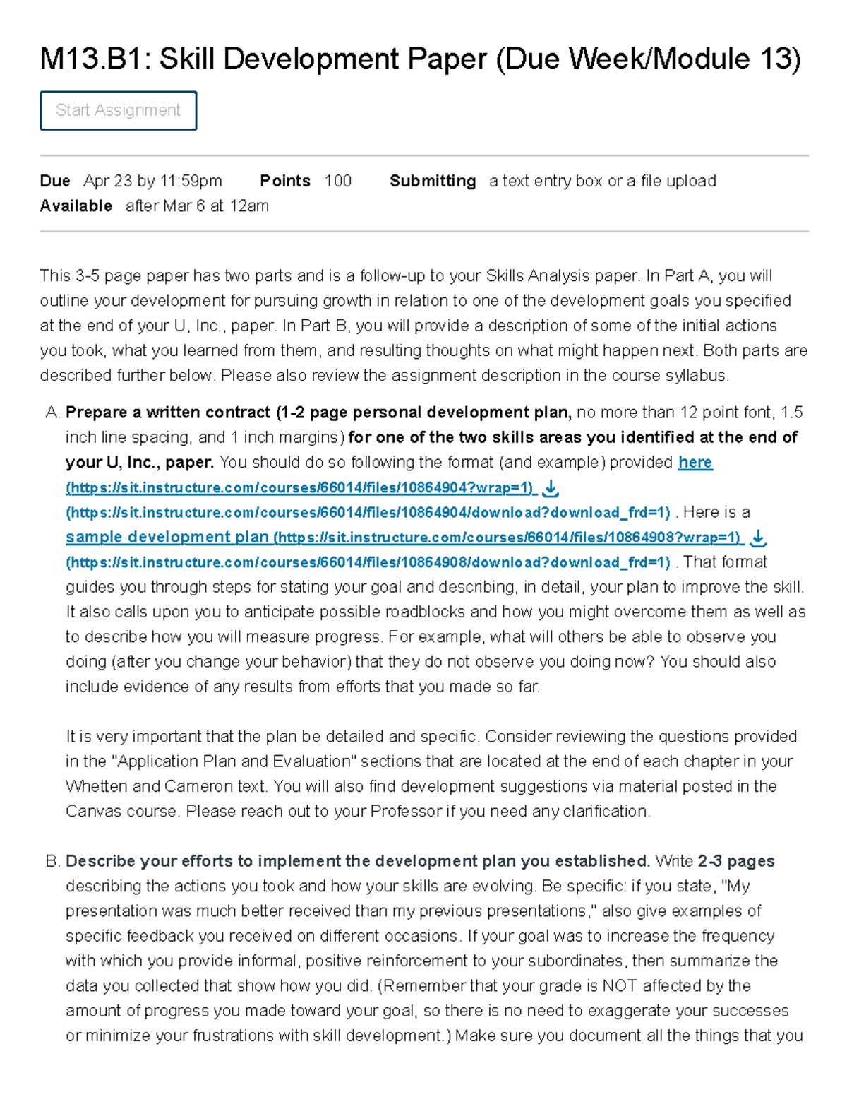 M13.B1 Skill Development Paper (Due Week Module 13) - M13: Skill ...