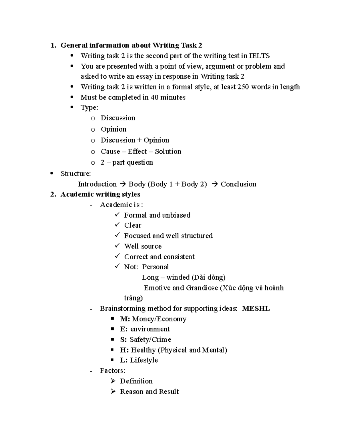 General information about Writing Task 2 - Paraphase Rewritten in your ...