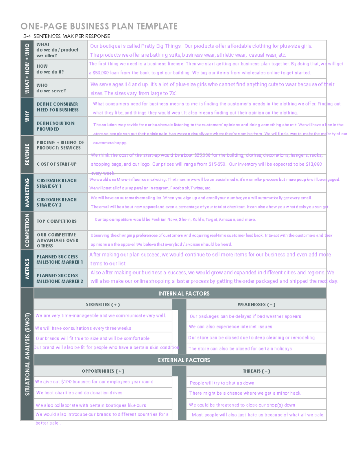 Kami Export - Laniah Crook - Business project template - ONE-PAGE ...