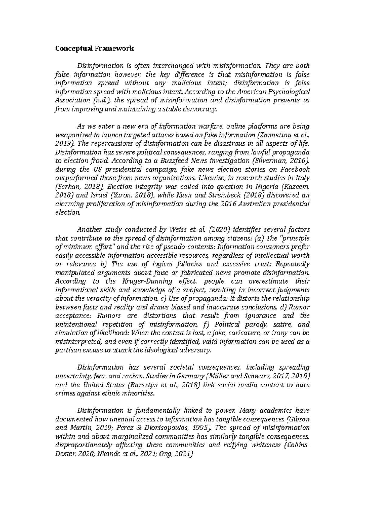 Fake News Framework Misinformation And Disinformation Conceptual Framework Disinformation Is