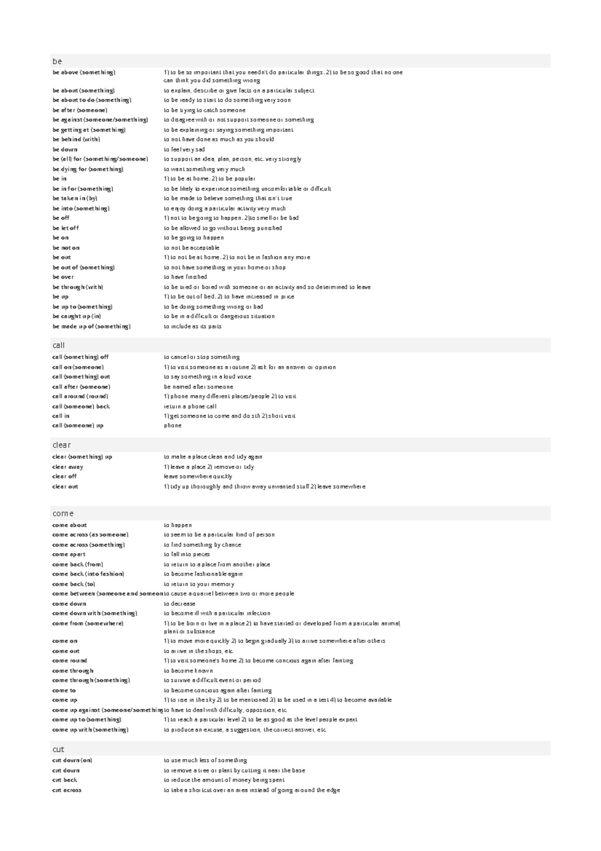 List-of-Phrasal-Verbs-C1-Advanced-CAE-Sheet 1 - be be above (something ...