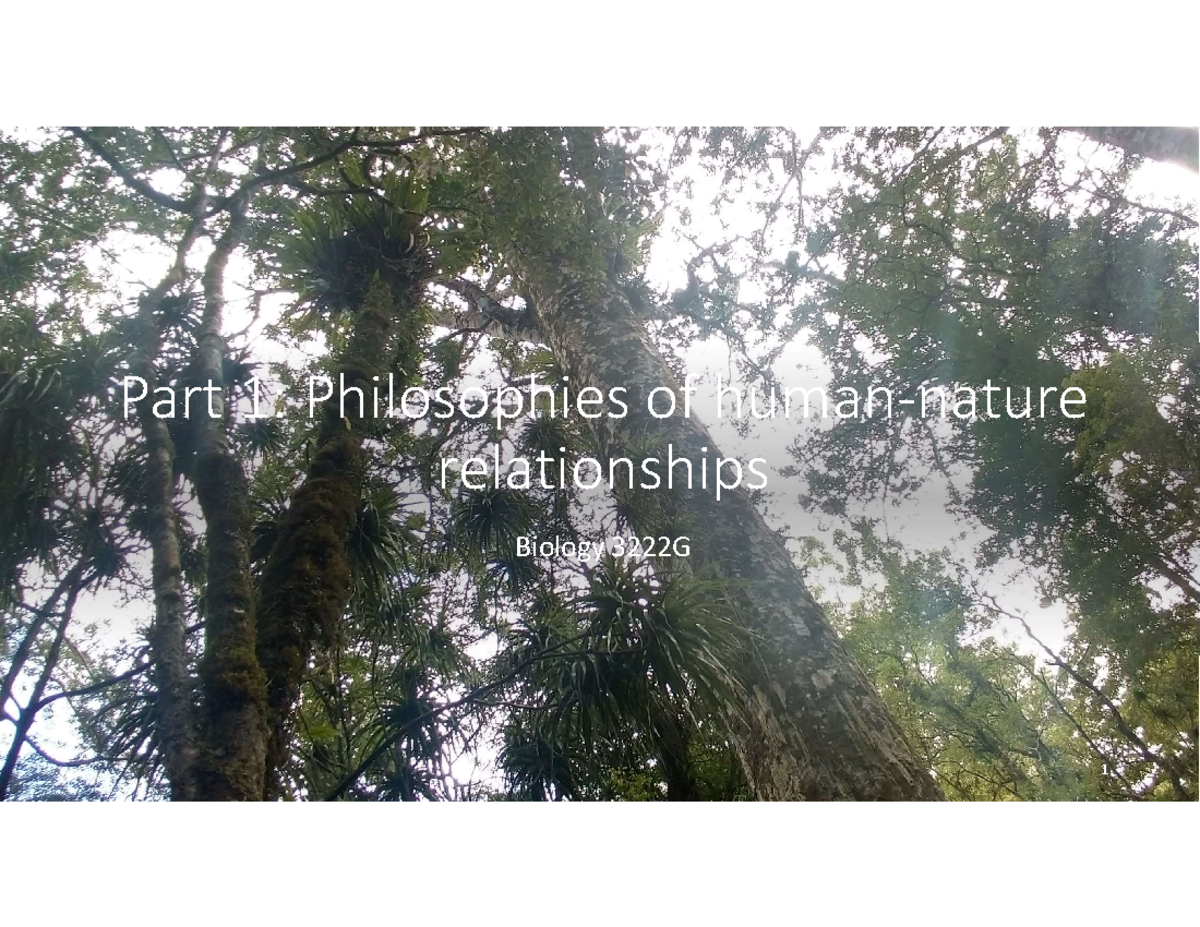 2 philosphies scope scale - Part 1: Philosophies of human-nature ...