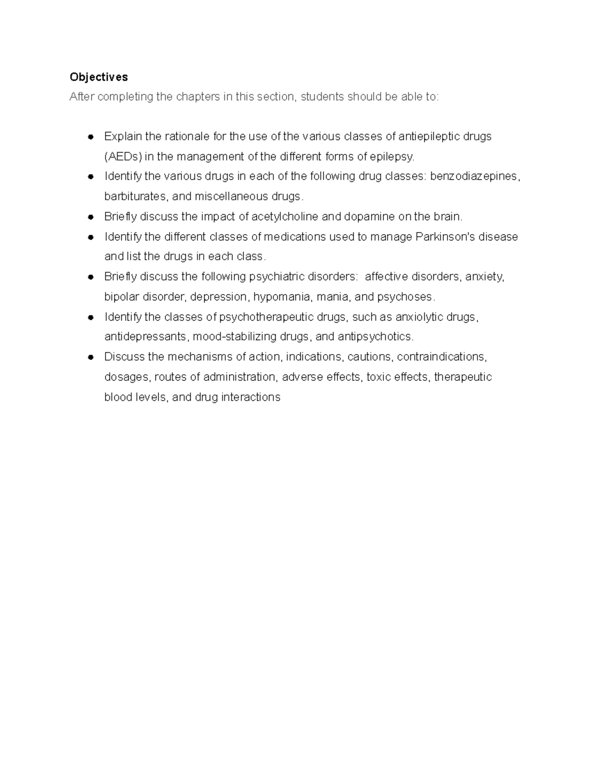 Objectives - Objectives After completing the chapters in this section ...