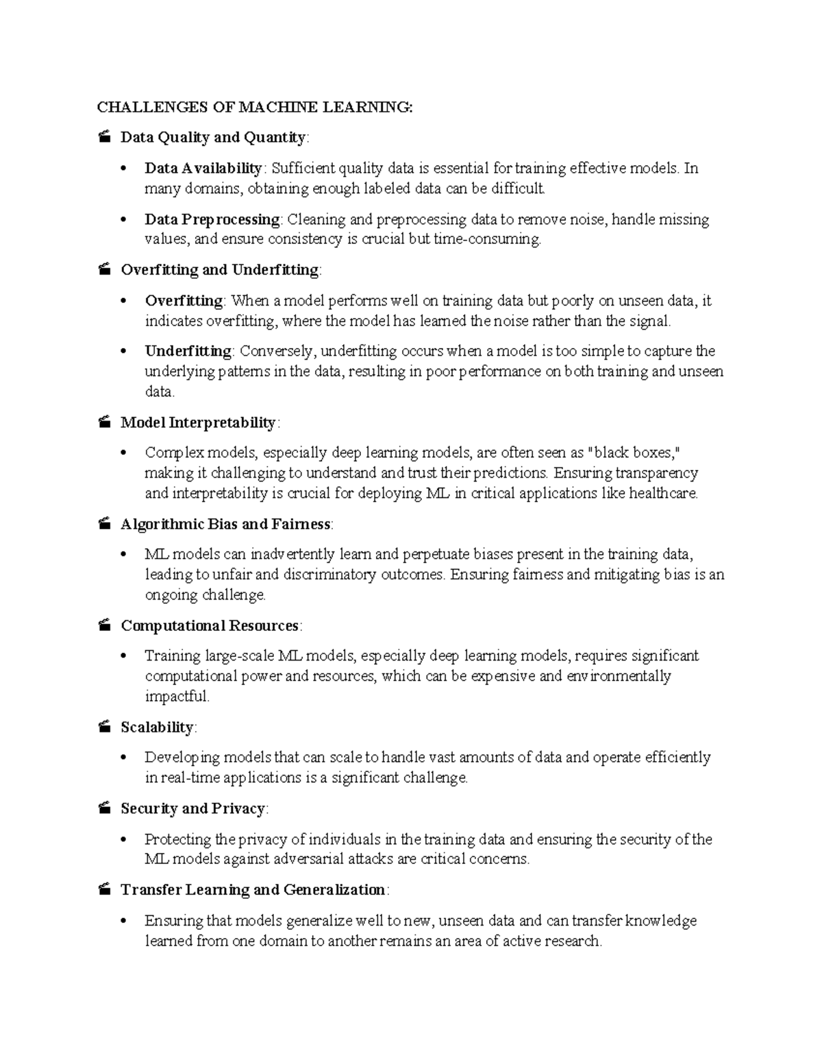 ML Unit-1 - Machine Learning Notes - CHALLENGES OF MACHINE LEARNING ...