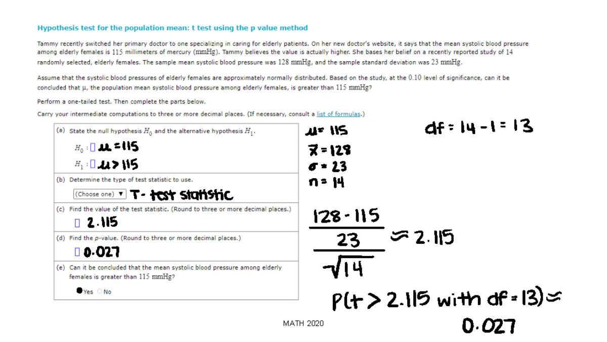 Class Activity 7 - Notes to help study - Statistics 20 - MATH - Studocu