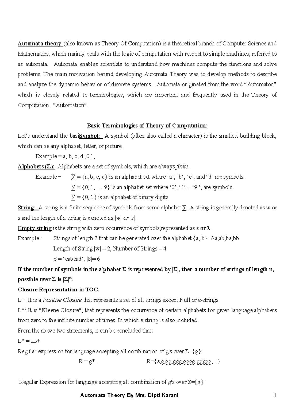 Automata theory - Automata enables scientists to understand how ...