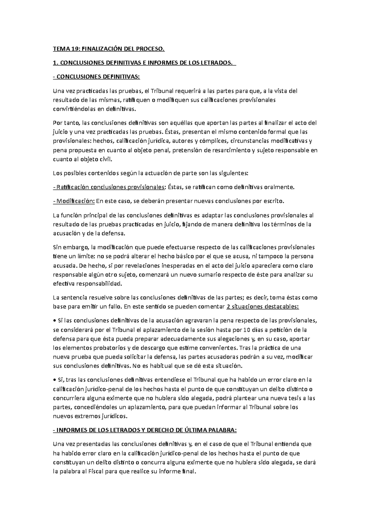 TEMA 19 COMPLETADO CON MANUAL - TEMA 19: FINALIZACIÓN DEL PROCESO. 1 ...