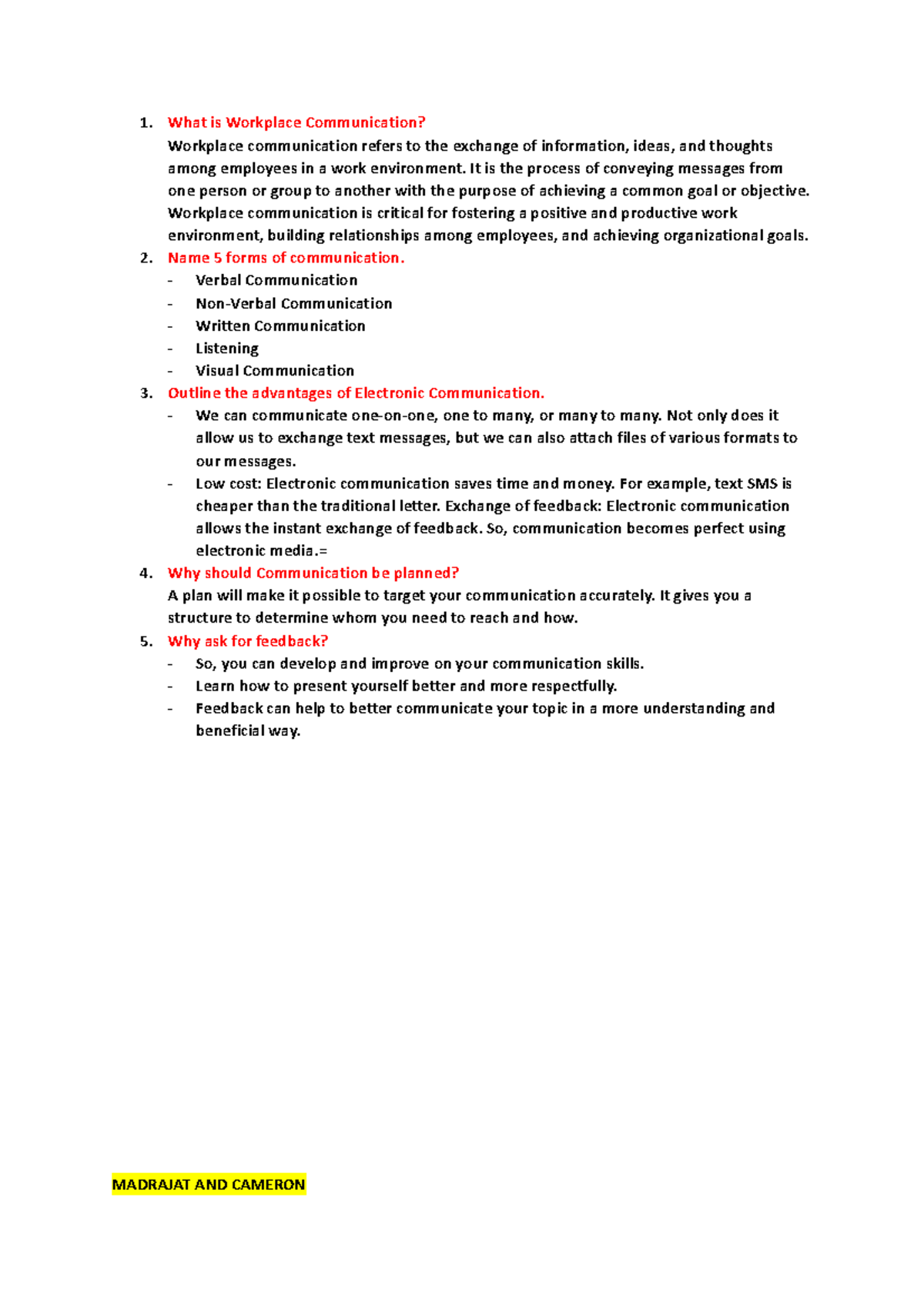 Workplace Communication Questions - What is Workplace Communication ...