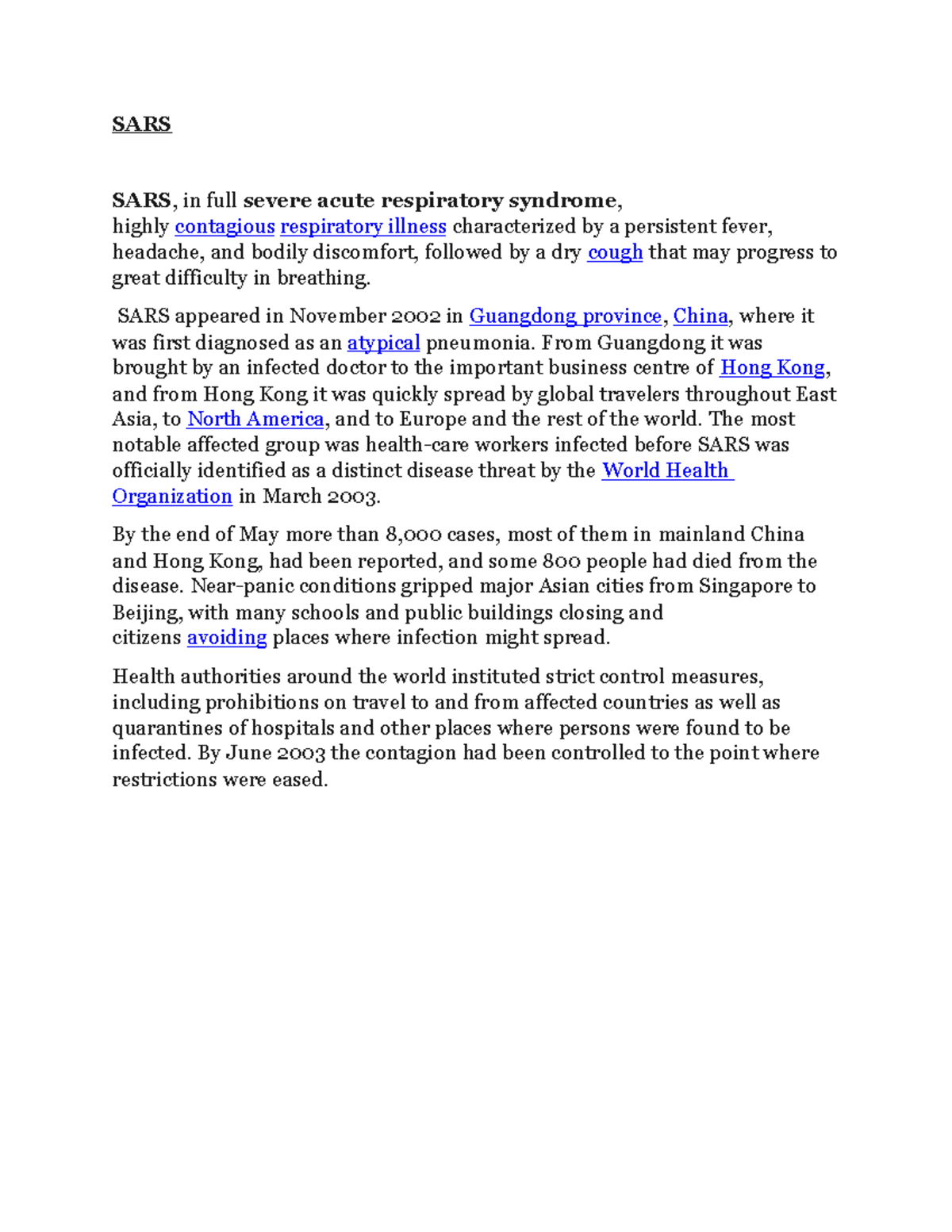 SARS - #pathology #severe acute respiratory syndrome #contagious ...