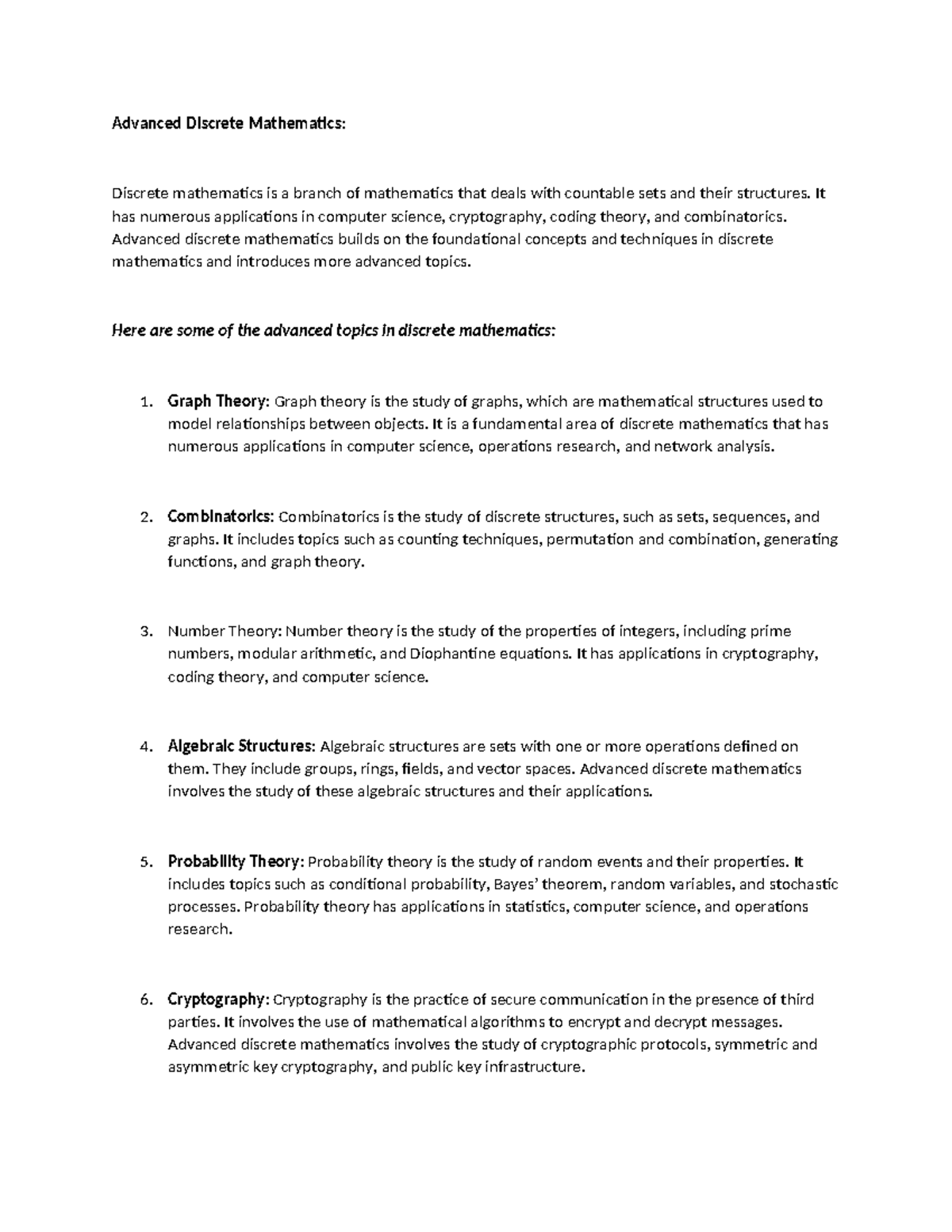 Advanced Discrete Mathematics. - Advanced Discrete Mathematics ...