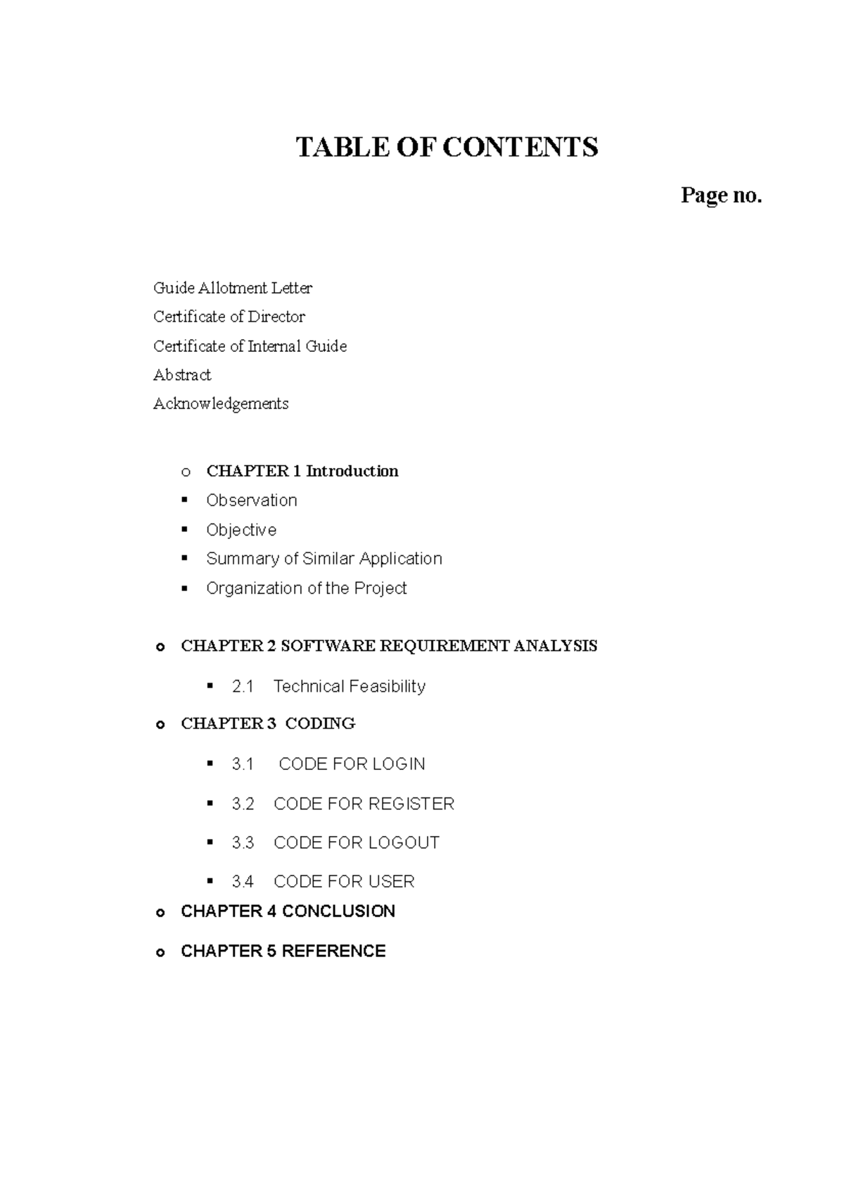 Robil 123 - TABLE OF CONTENTS Page no. Guide Allotment Letter ...