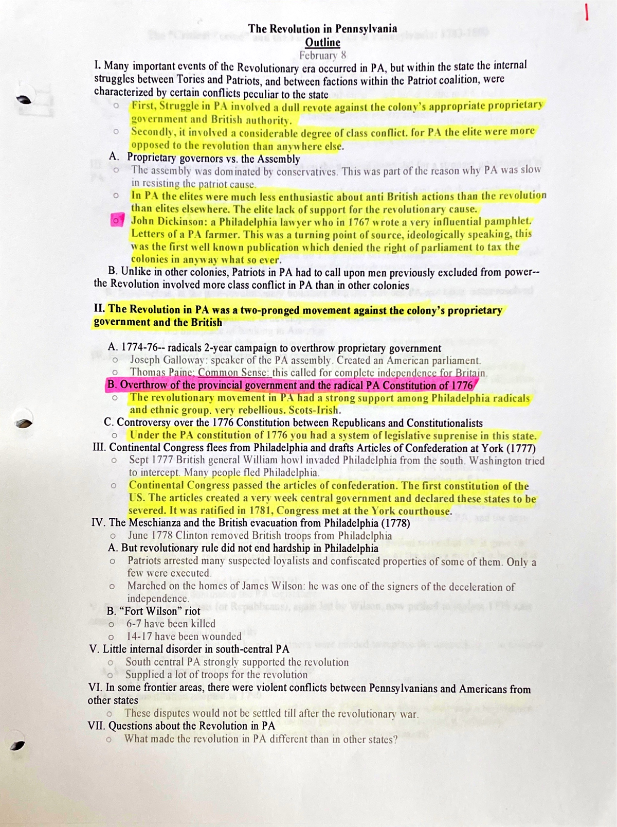 PA History Exam 2 Material - HIST 012 - Studocu