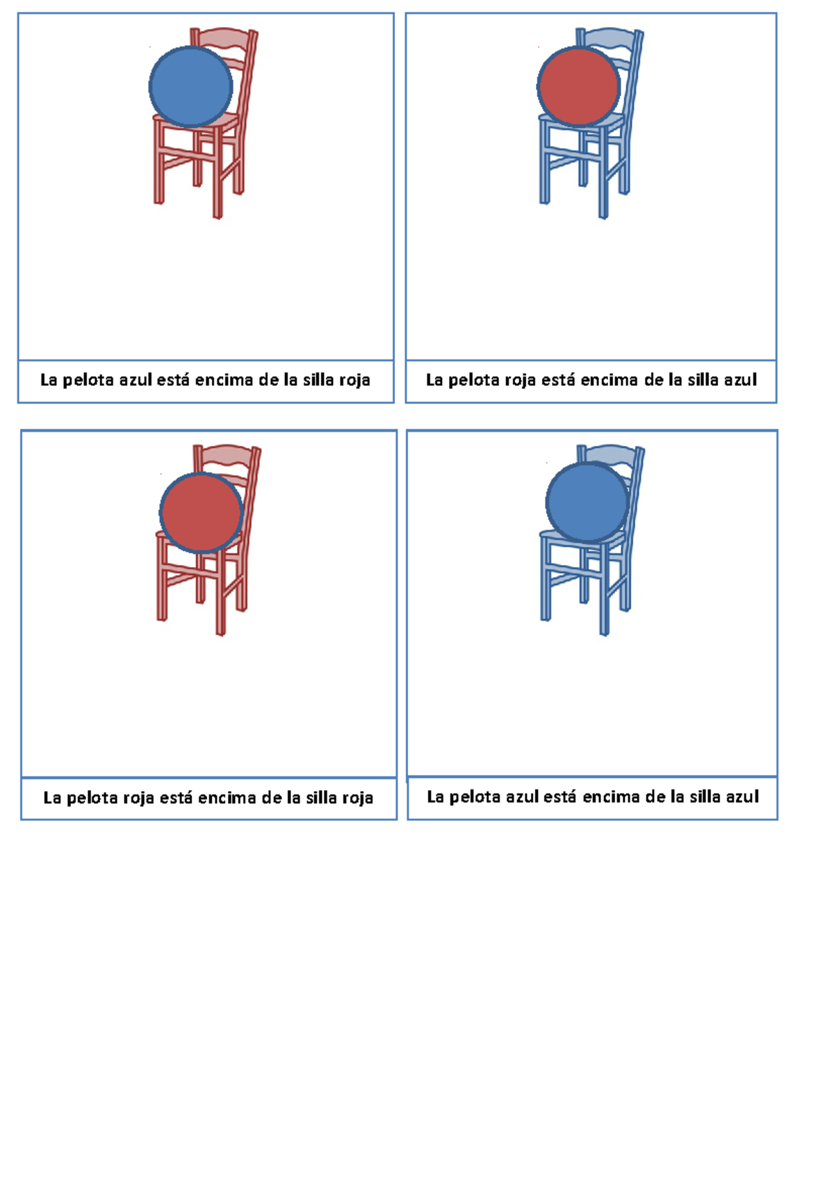 Trabajamos la compresión lectora con Frases y dibujos - La pelota azul ...