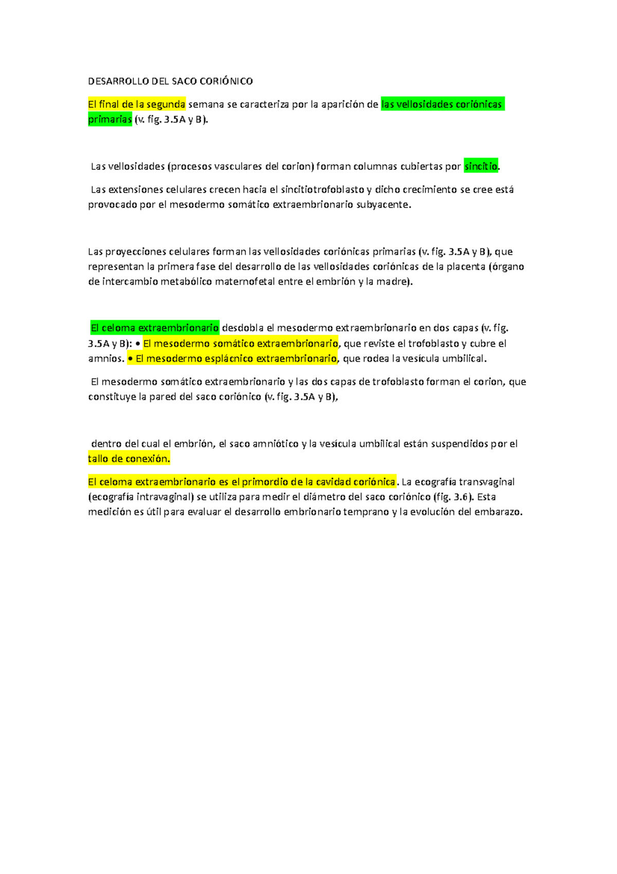Desarrollo DEL SACO Coriónico - DESARROLLO DEL SACO CORIÓNICO El final ...