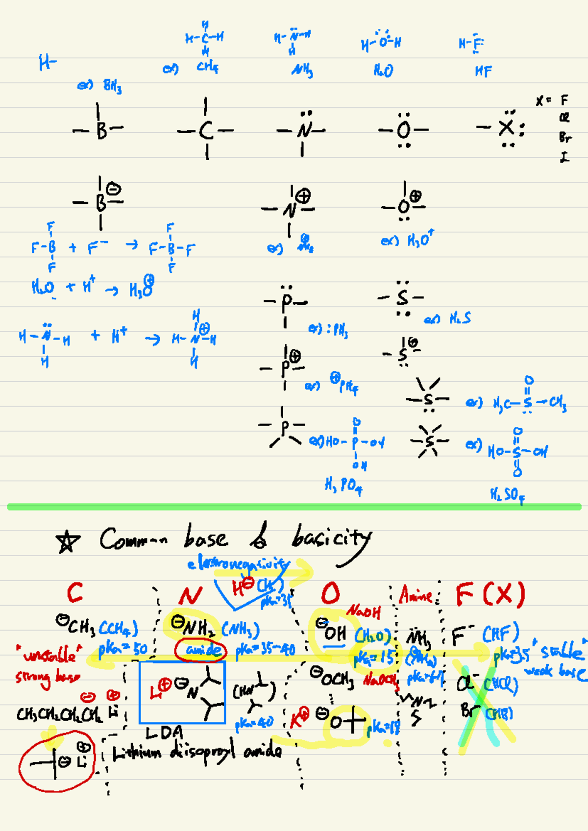 Formal Charge & p Ka value - H tH NHh. . H - F H ↓ H ... ex) 4 NH 3 HO ...