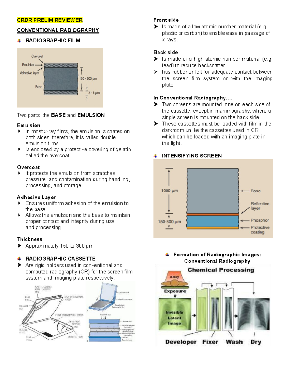 Computed Radiography - CRDR PRELIM REVIEWER CONVENTIONAL RADIOGRAPHY ...