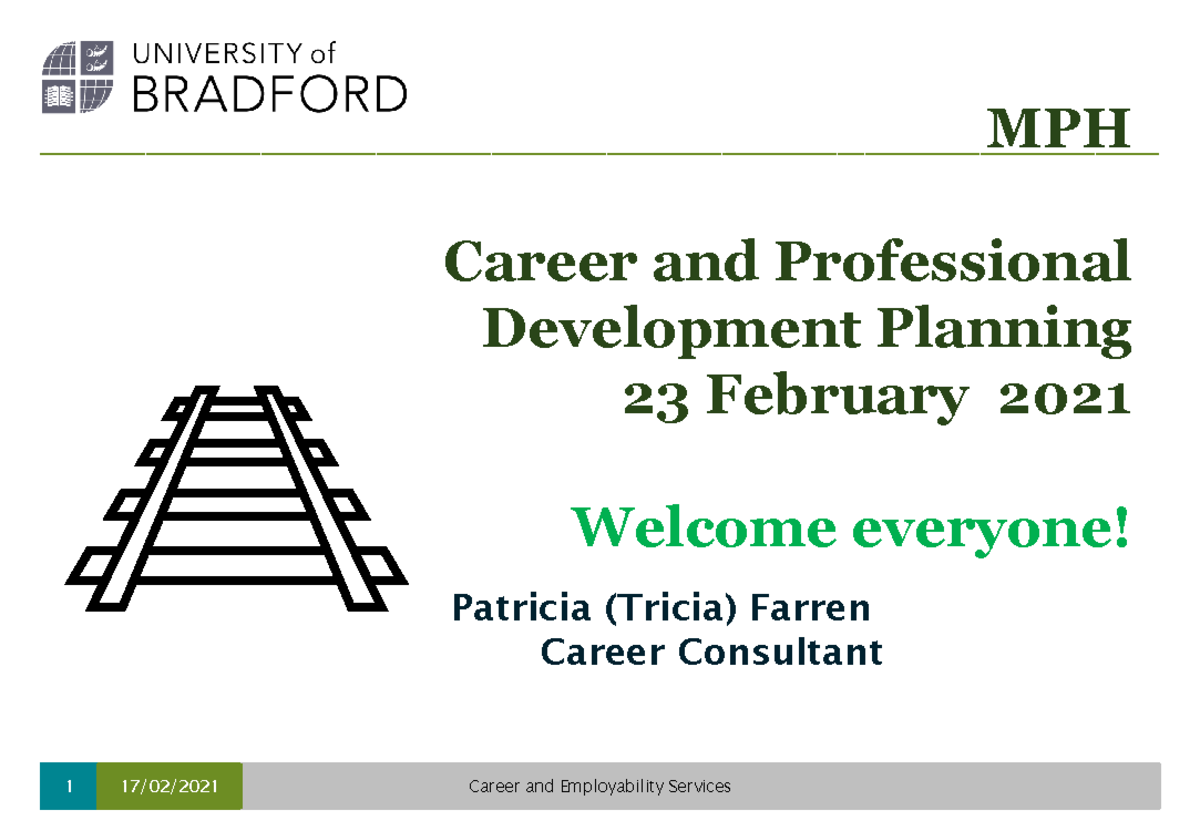 MPH Career and Professional Development Planning 23 Feb 2021 - MPH ...