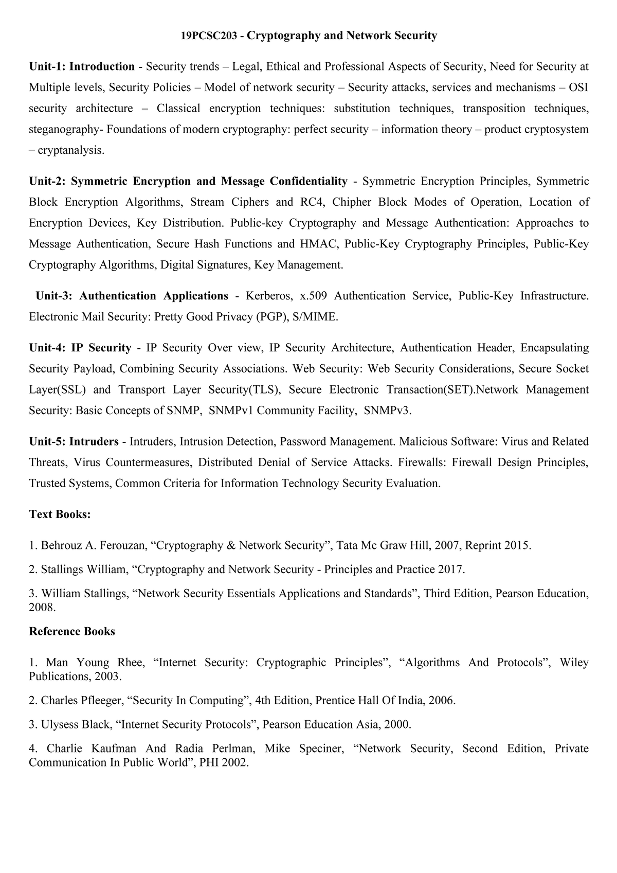 MSc CS - I - 19PCSC203 - Cryptography and Network Security - 19PCSC203 ...