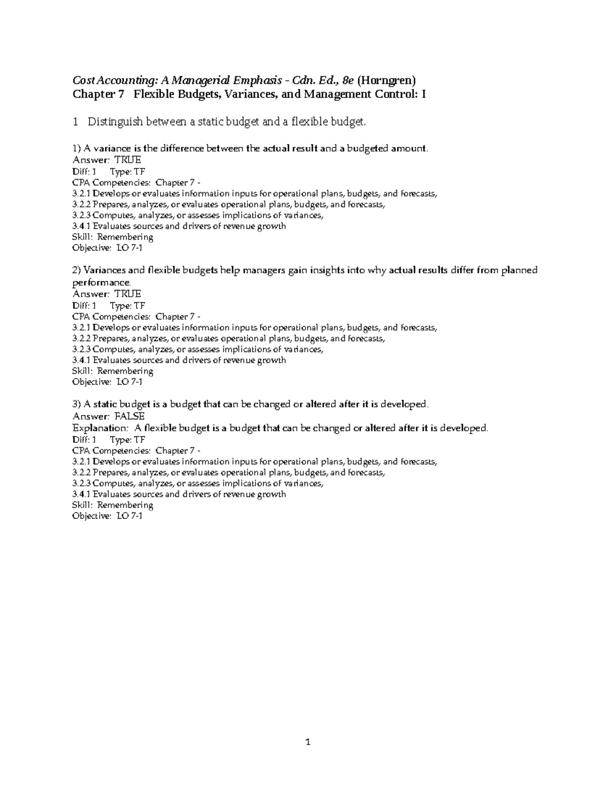 Chapter 7 - MCQ - Cost Accounting: A Managerial Emphasis - Cdn. Ed., 8e ...