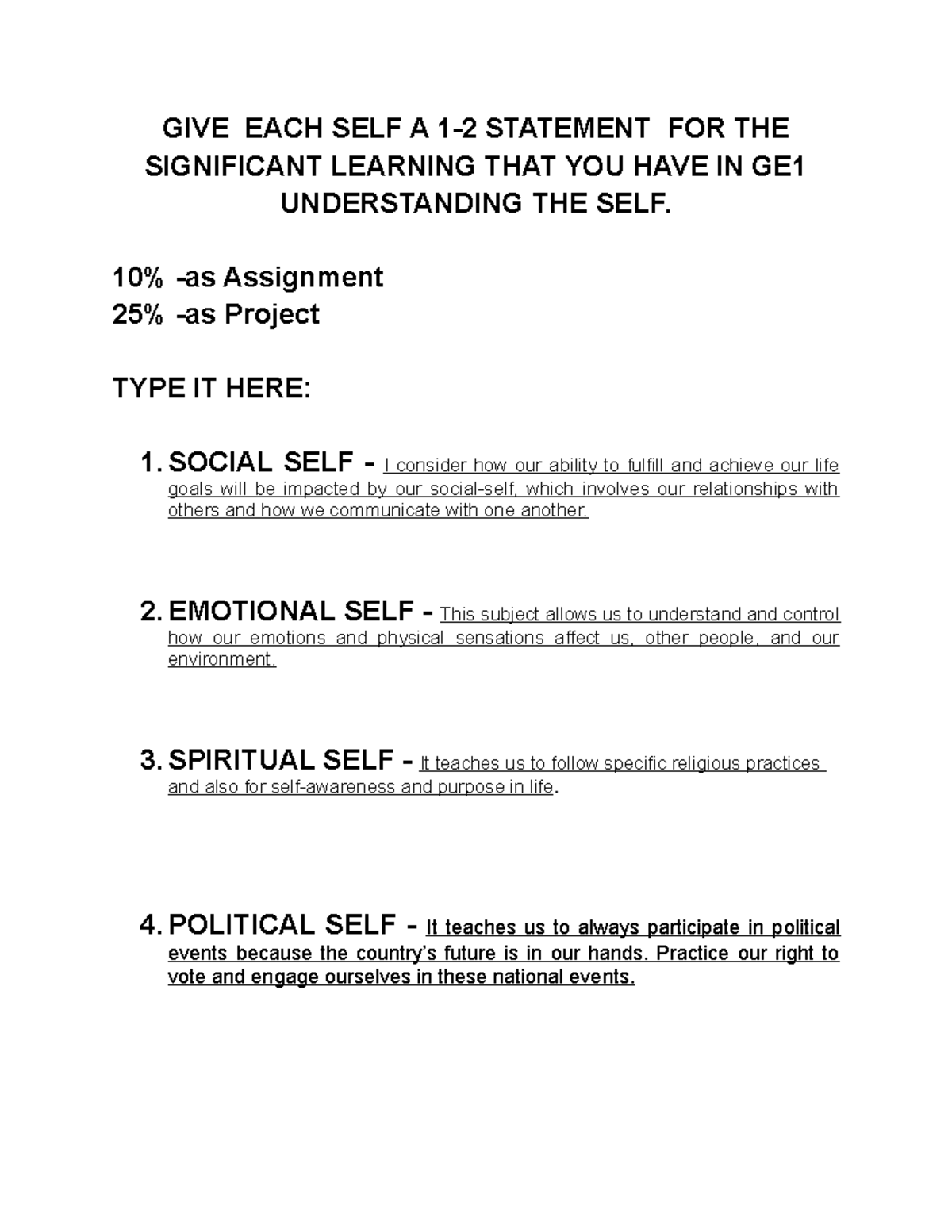 Reflection - about intramuros - GIVE EACH SELF A 1-2 STATEMENT FOR THE ...