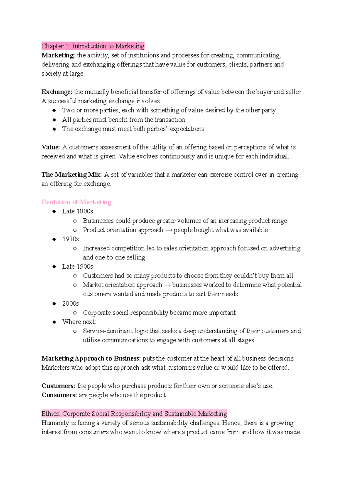 Combined Lecture and Textbook Final Exam Notes - Chapter 1 ...