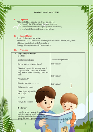 lesson plan for grade 11 - DETAILED LESSON PLAN SCHOOL BUNAWAN NATIONAL ...