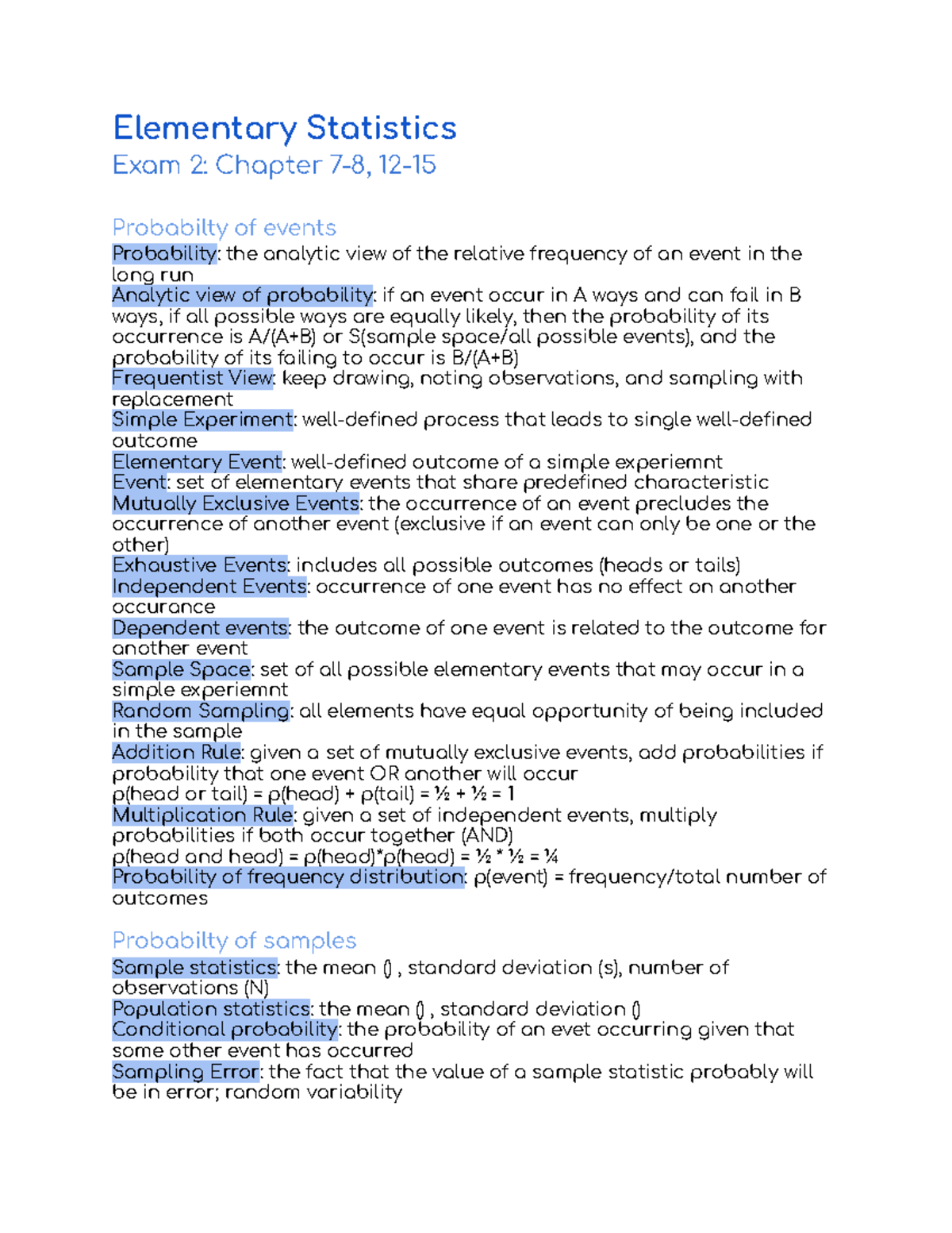 PSYC 301 Exam 2 - Howell, D.C. (2017). Fundamental Statistics for the Behavioral Sciences (9th ...