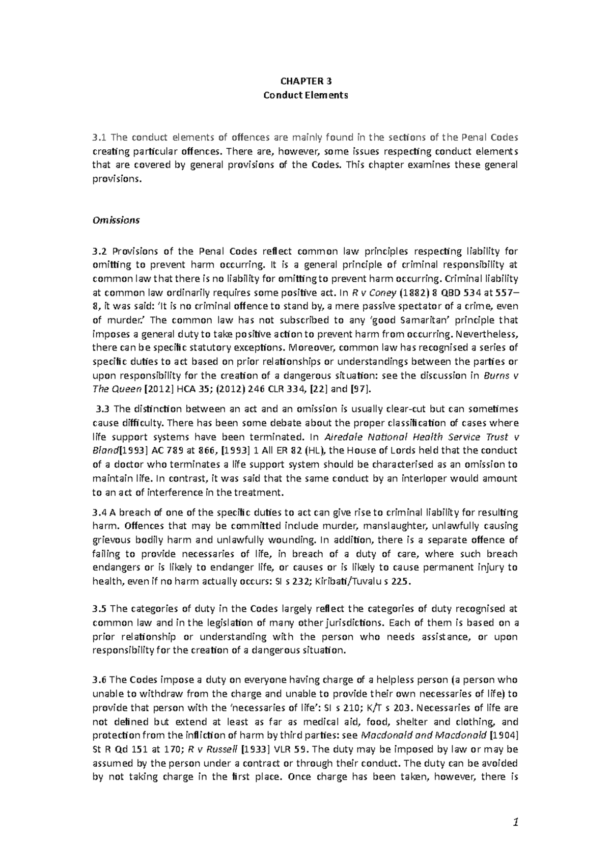 Chapter 3 - Contract law usp - CHAPTER 3 Conduct Elements 3 The conduct ...