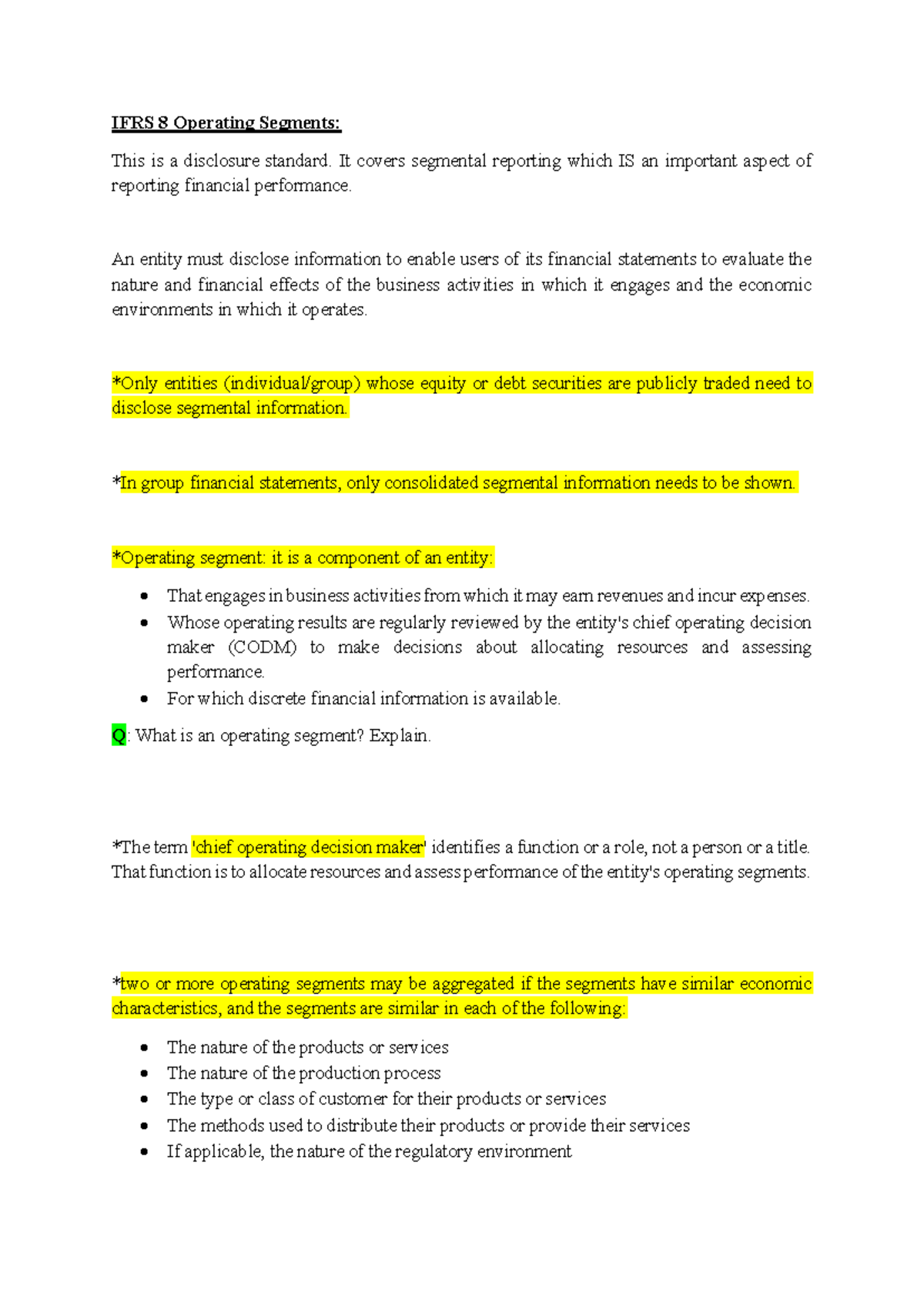 IFRS 8 - IFRS 8: Operating Segments (Summarized) - IFRS 8 Operating ...