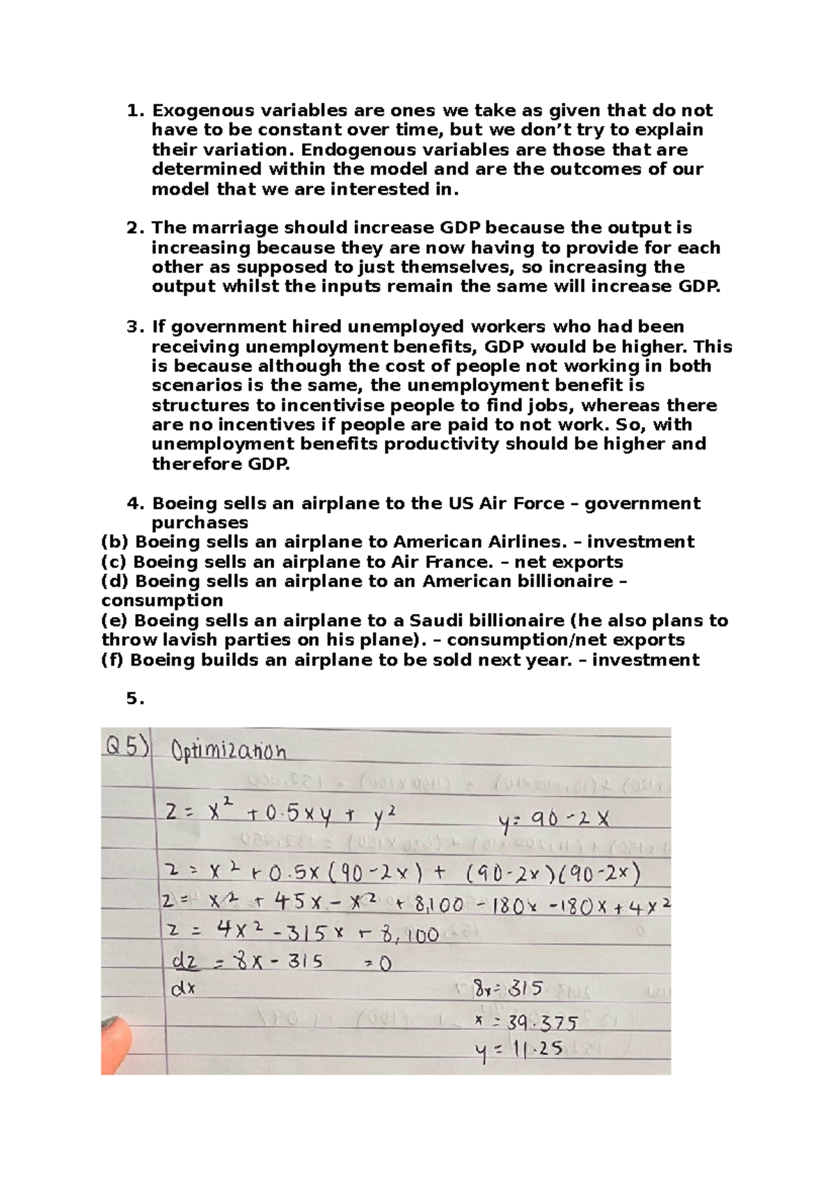 S1 - W1 - Econ Tutorial - there - Exogenous variables are ones we take ...
